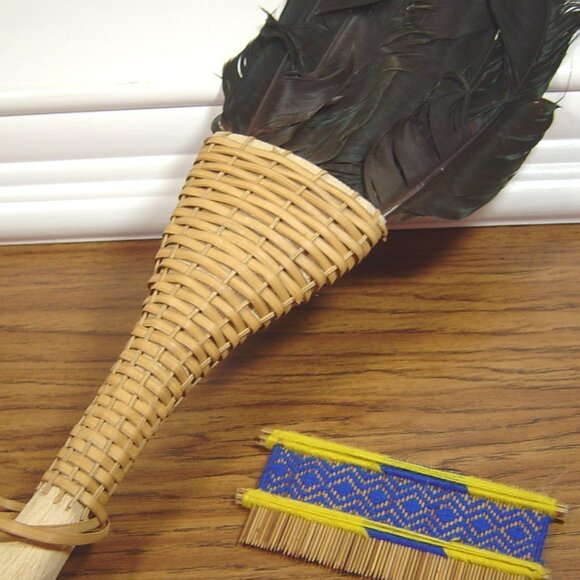 Vintage | Accents | Vintage Handmade Broomdusterfan Combfrom Ecuador ...